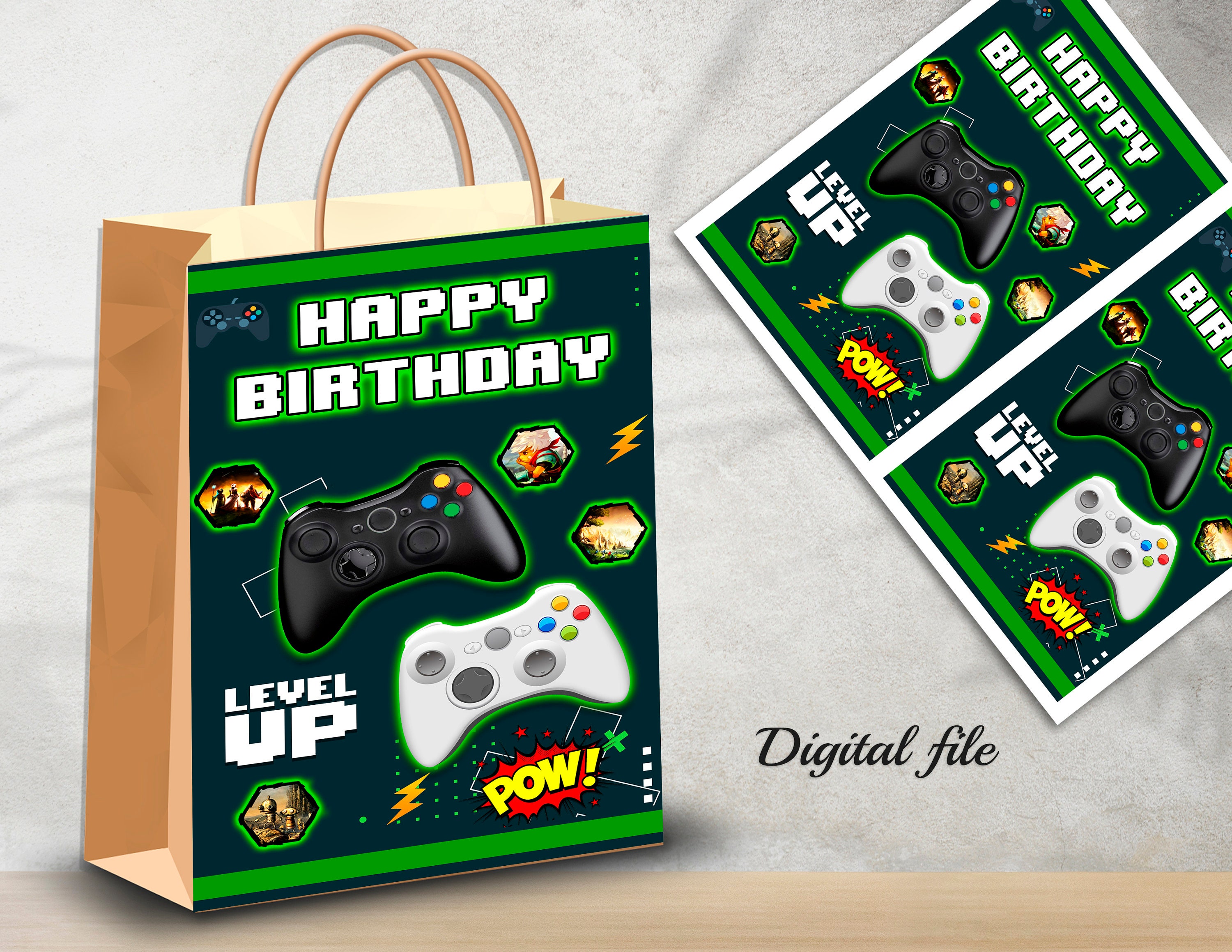 Video Game Bundle Printable, Video Game Party KIT, Video Game Birthday ...