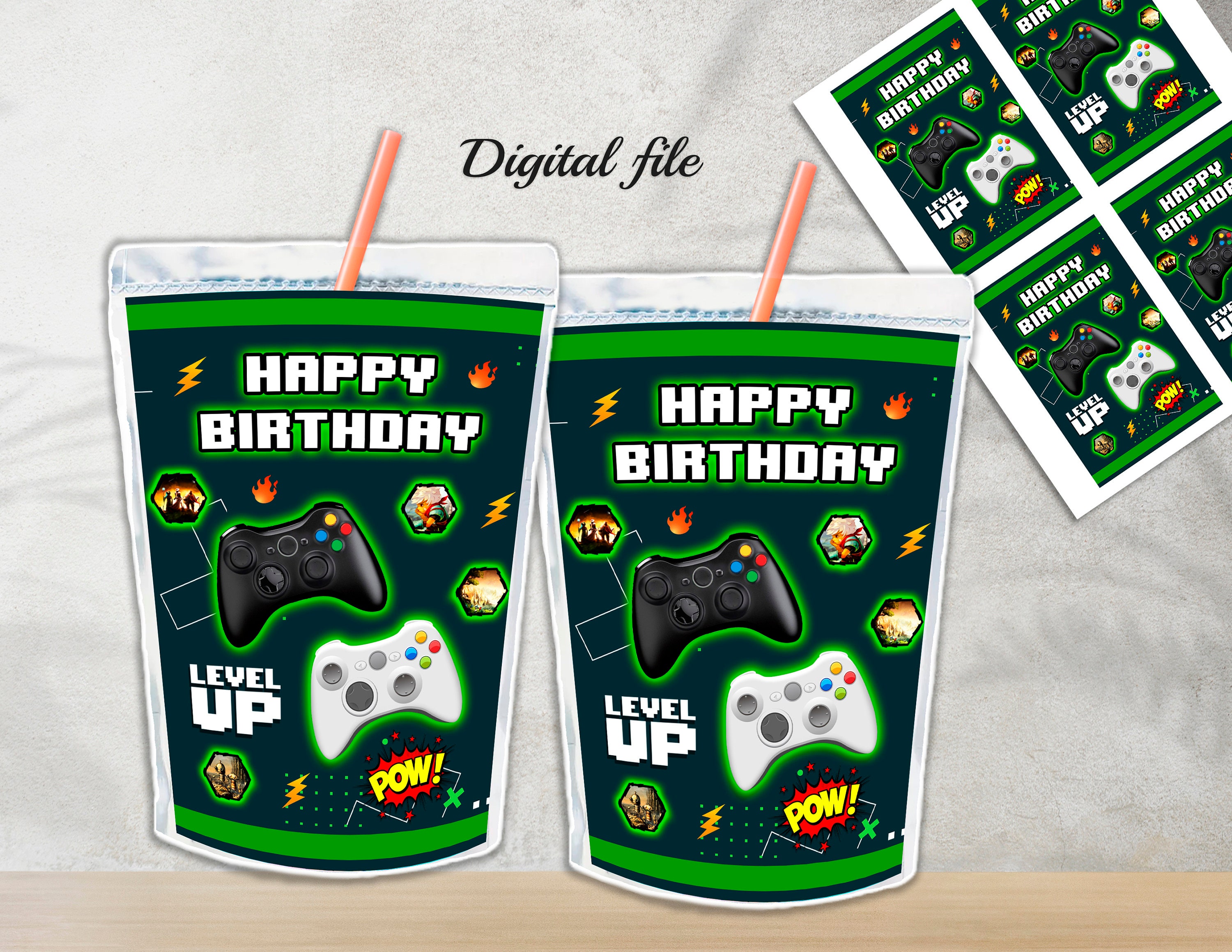 Video Game Bundle Printable, Video Game Party KIT, Video Game Birthday ...