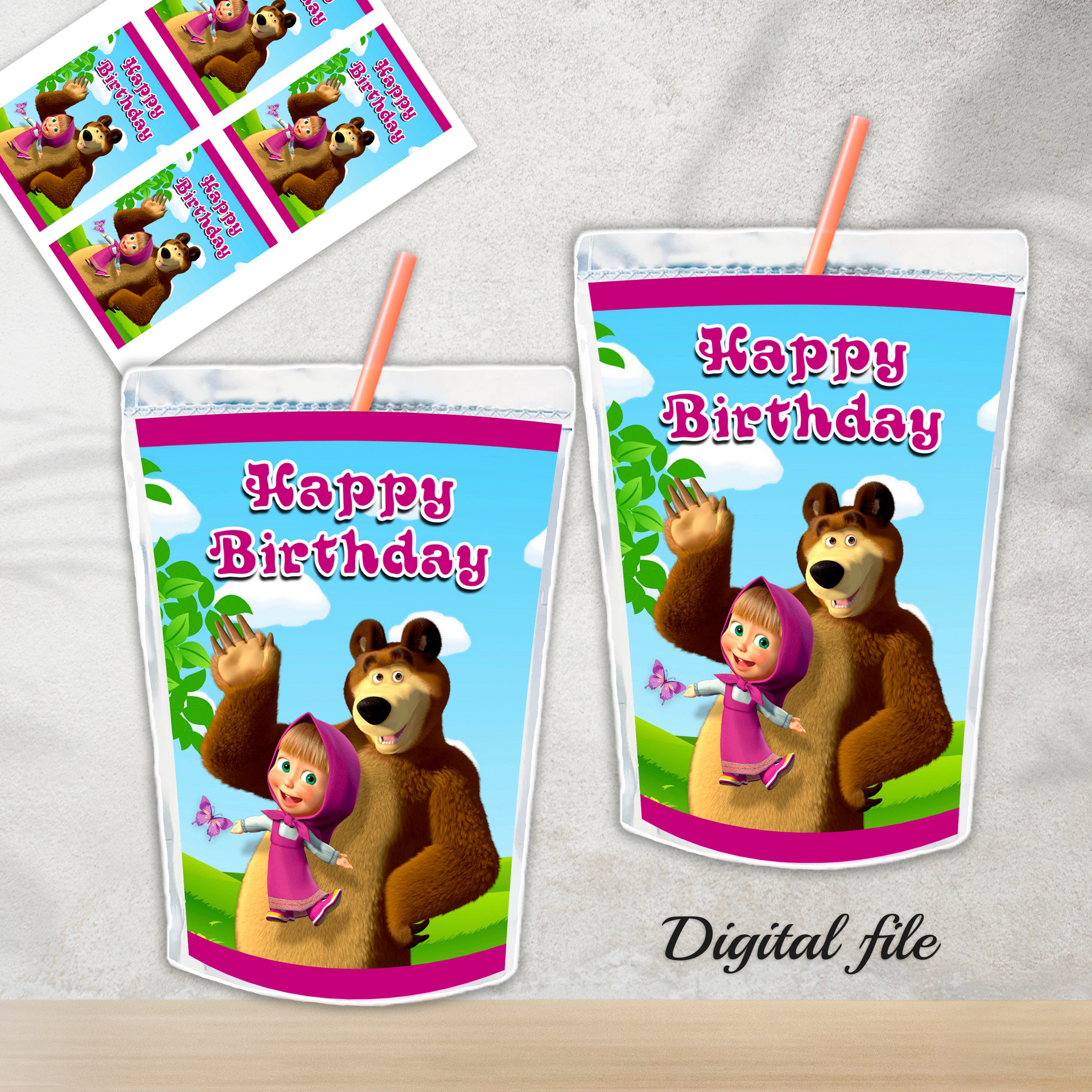 Masha and the Bear Party Bundle, Masha and the Bear Birthday Party ...