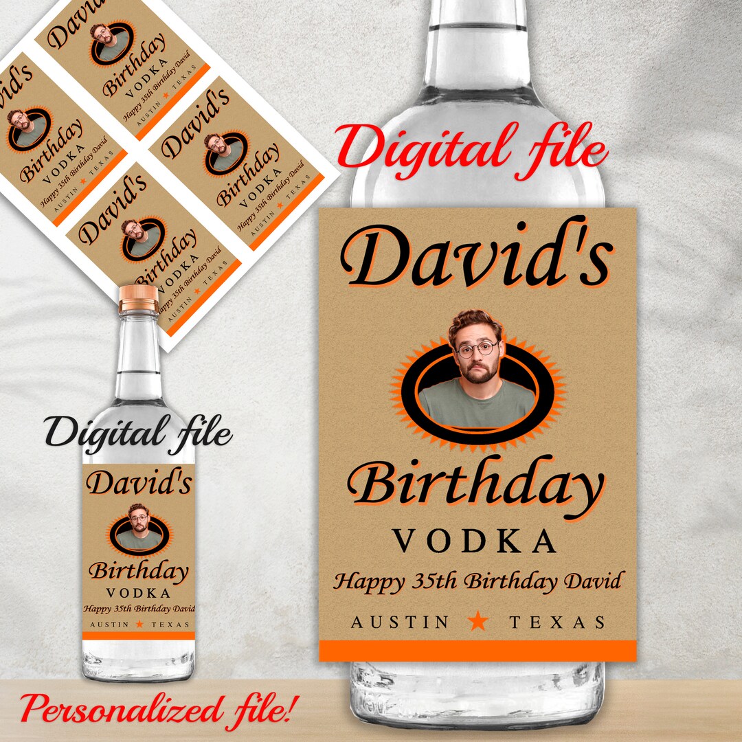Vodka Label 750ML Digital File, Vodka Labels, Printable Labels, Custom ...