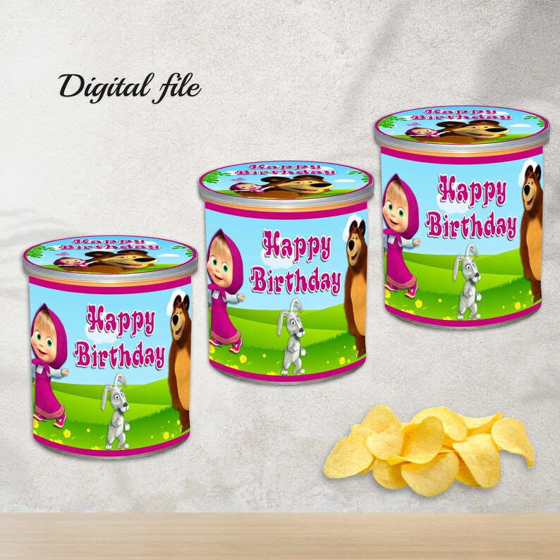 Masha and the Bear Chip Bag, Masha and the Bear Mini Chip Wrapper ...