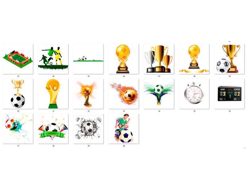 Soccer Clipart, Soccer Cute Clipart, Soccer Clipart Set, Soccer PNG ...