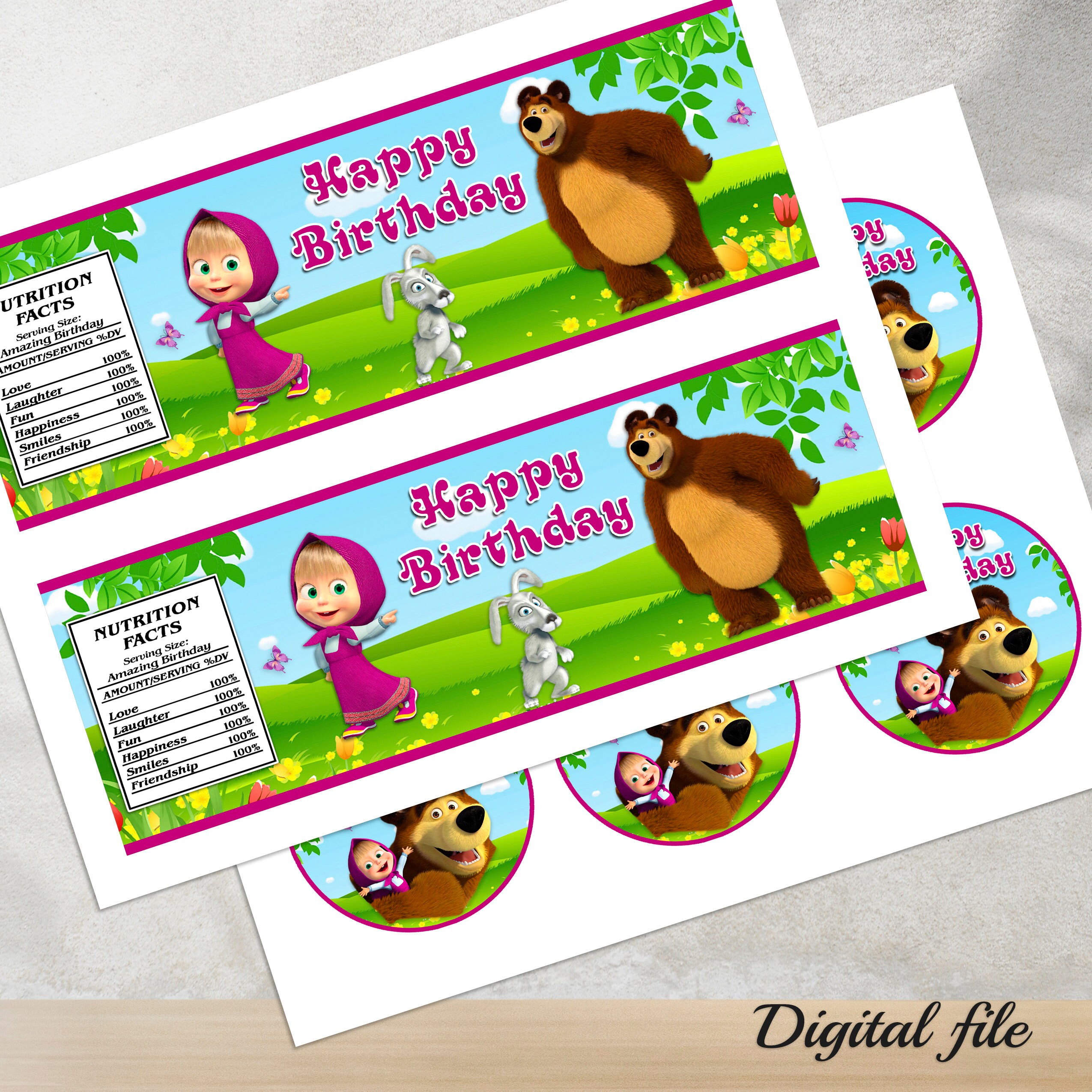 Masha and the Bear Chip Bag, Masha and the Bear Mini Chip Wrapper ...