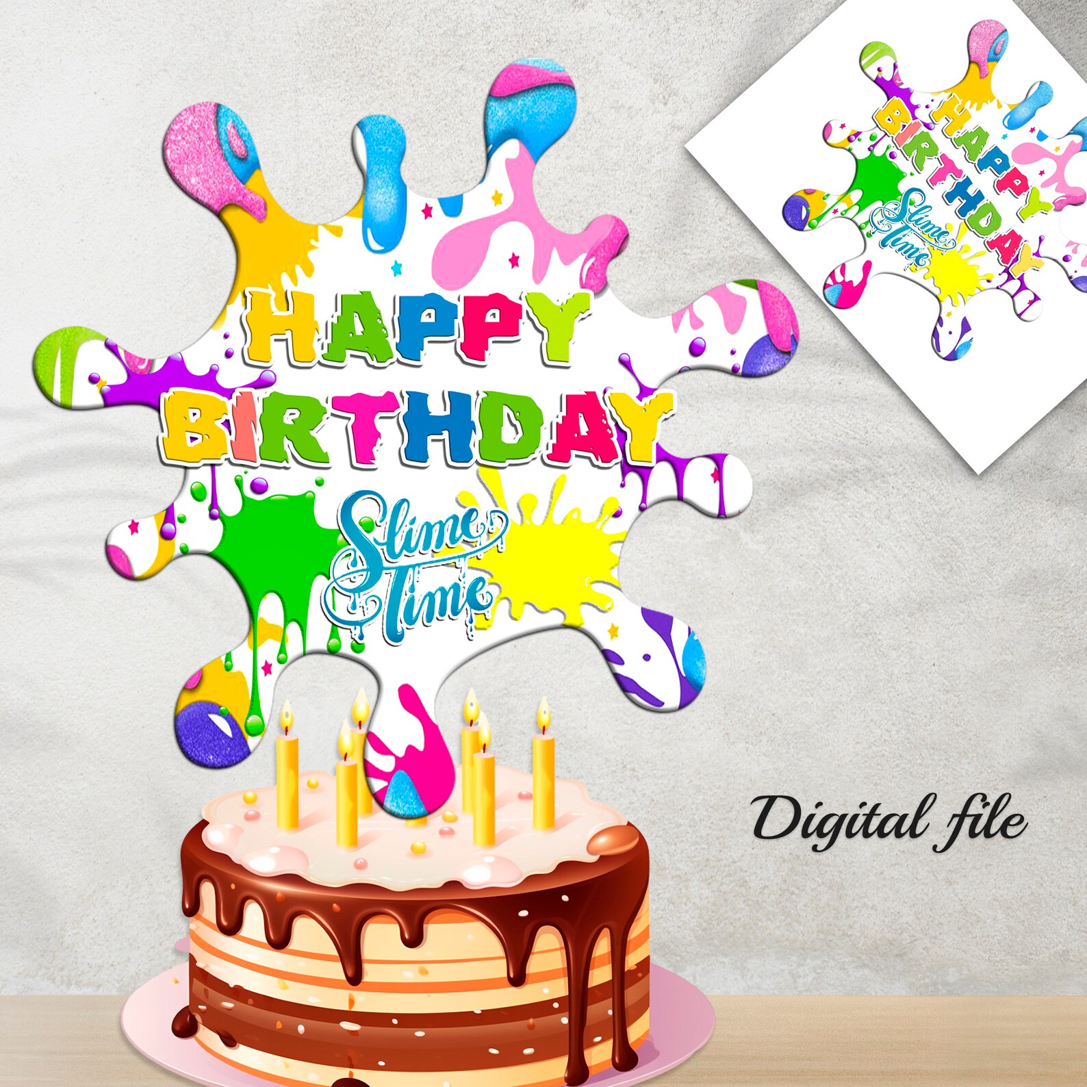 Slime Party Kit Digital, Slime Birthday Party, Slime Party Package ...