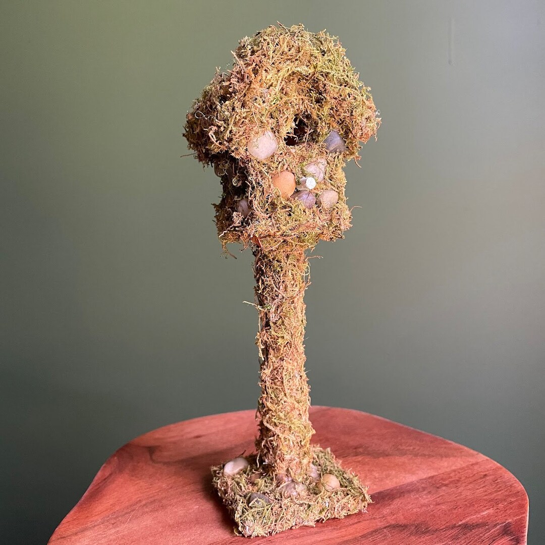Enchanted Forest Wood Mini Bird House With Preserved Moss and Stones ...