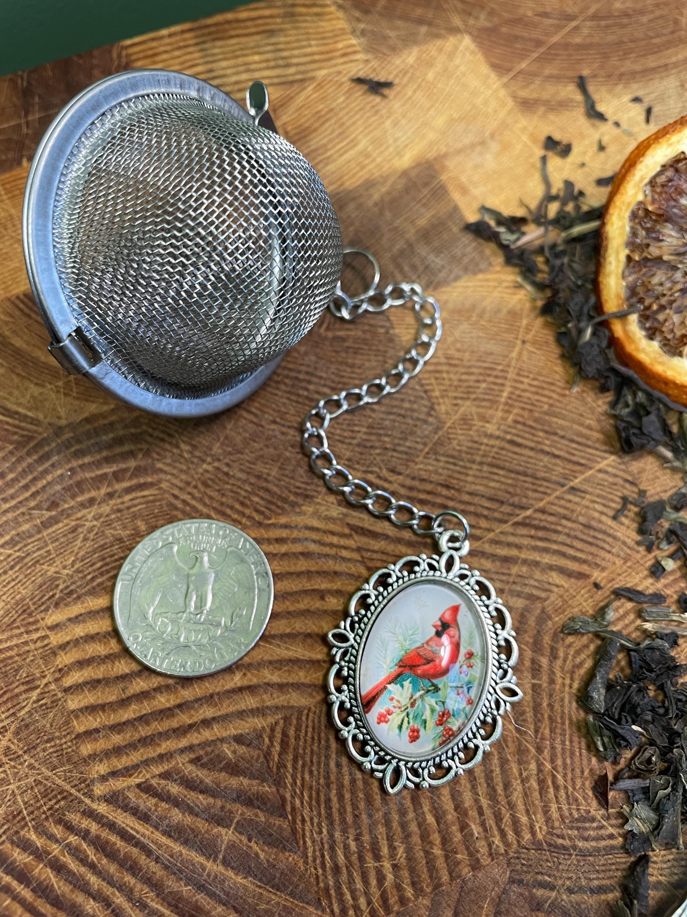 Cardinal Red Bird Vintage Antique Style Loose-leaf Tea Infuser. Whimsical, Rare, Unique ...