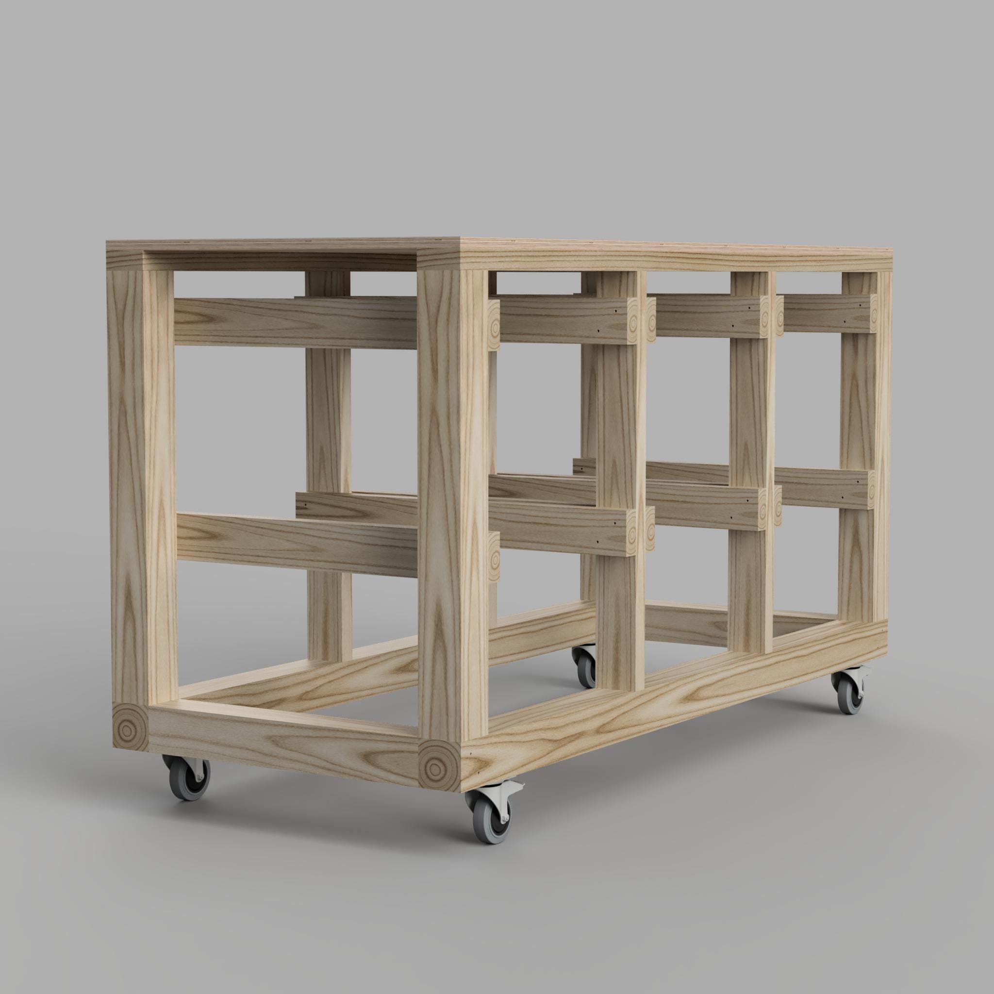 Garage Storage Organization on Wheels | 27 Gallon Tote Rack Plans ...