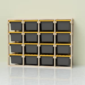 16-unit DIY Garage Storage Rack Plans: 27-gallon Tote Storage Shelf ...