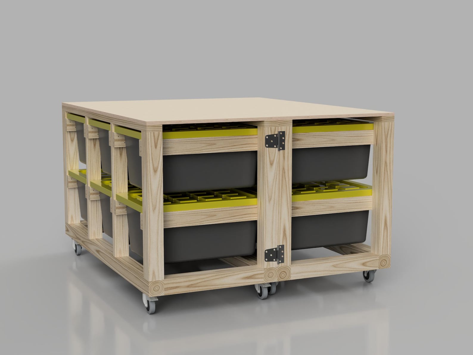 27 Gallon Tote Rack Plans Mobile Workbench 12 Bin Storage Pdf