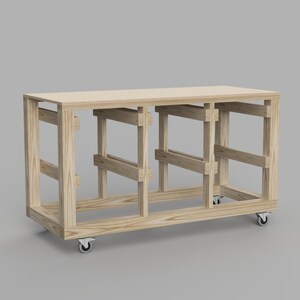 Garage Storage Organization on Wheels | 27 Gallon Tote Rack Plans ...