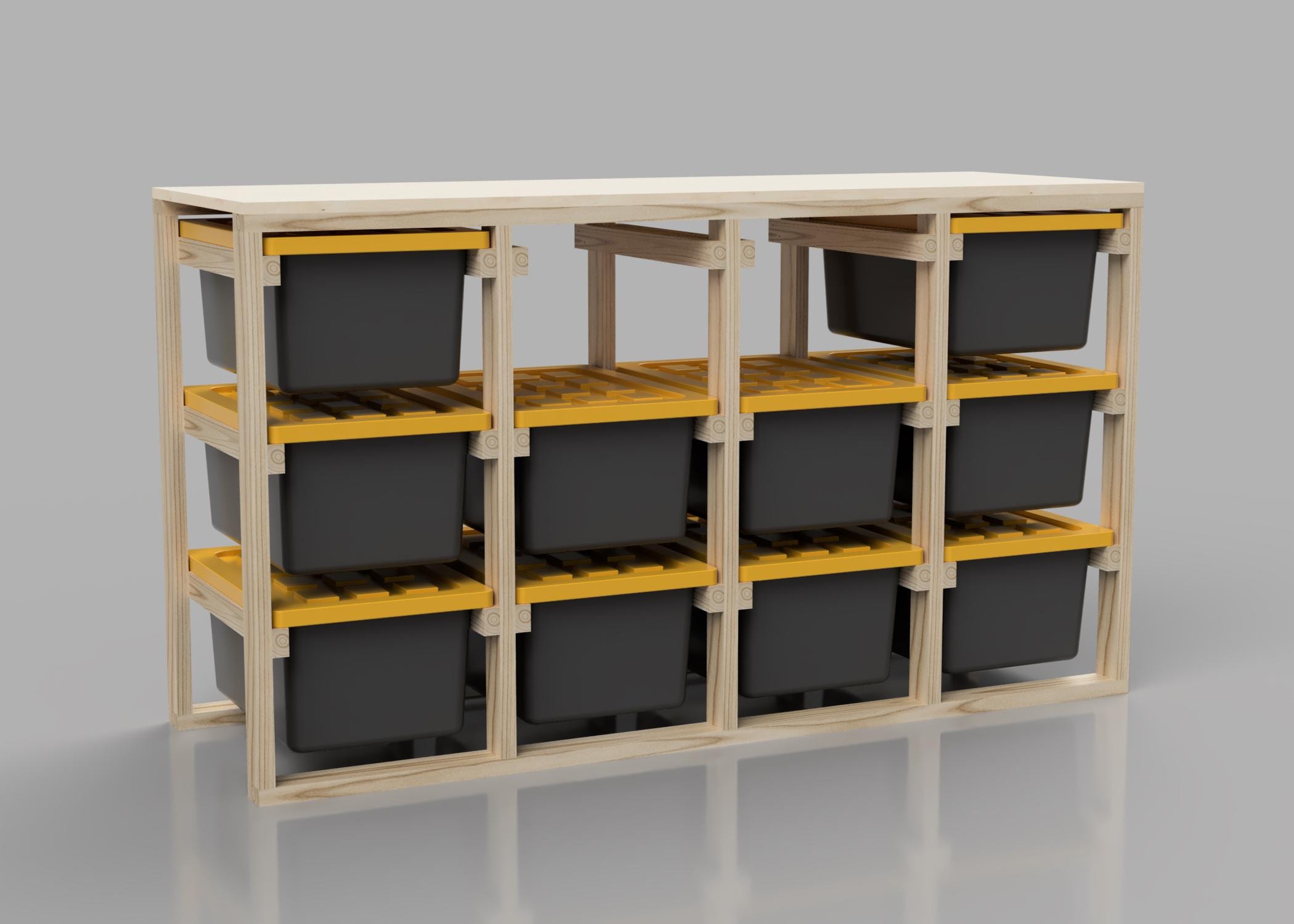 Storage Rack Plans / 27 Gallon Tote Garage Storage Shelf / Instant ...