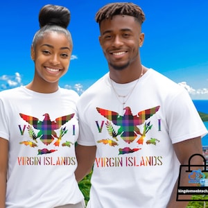 VI Madras Flag T-shirt: Virgin Islands Souvenir Tee - Etsy