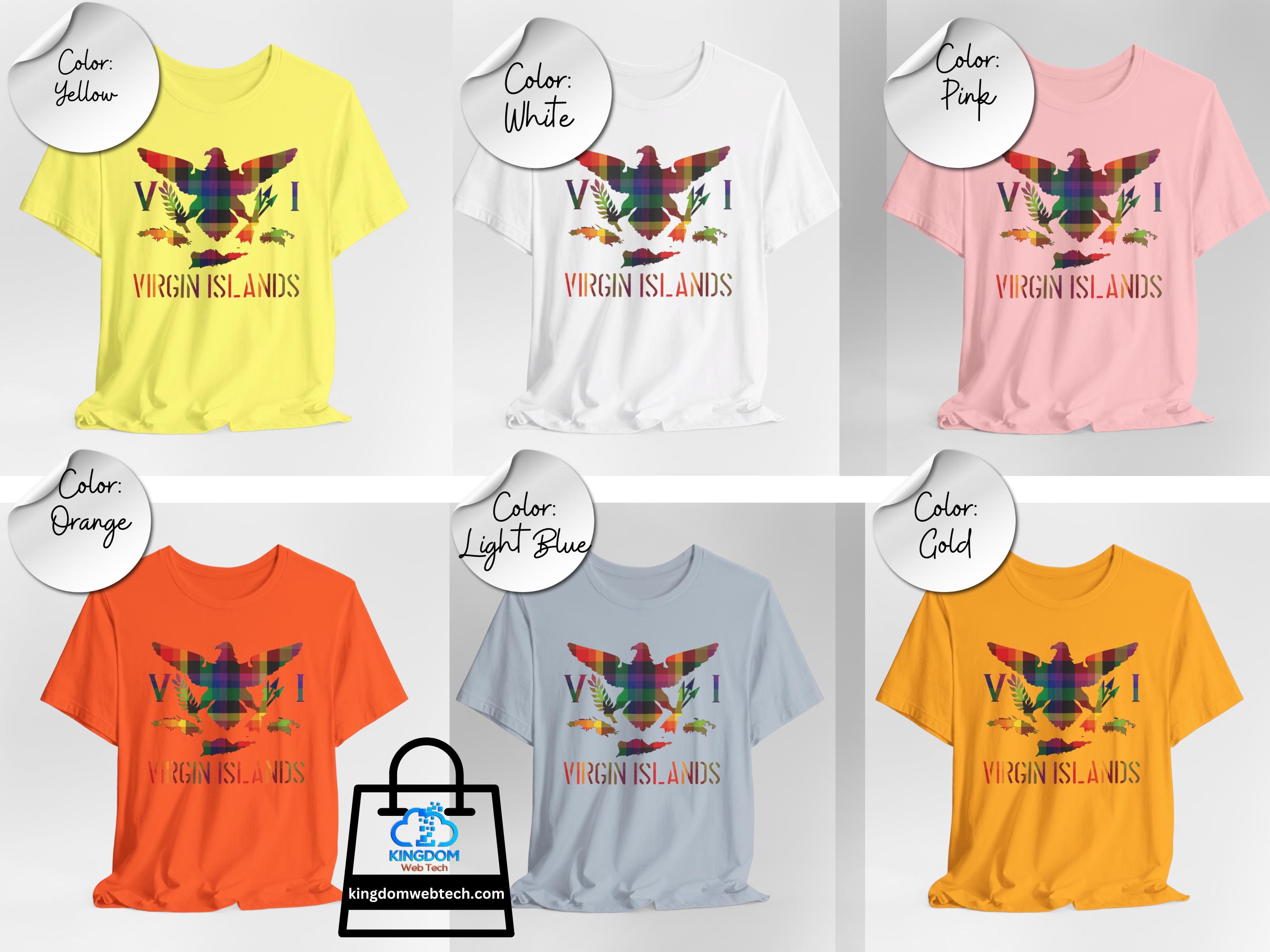 VI Madras Flag T-shirt: Virgin Islands Souvenir Tee - Etsy