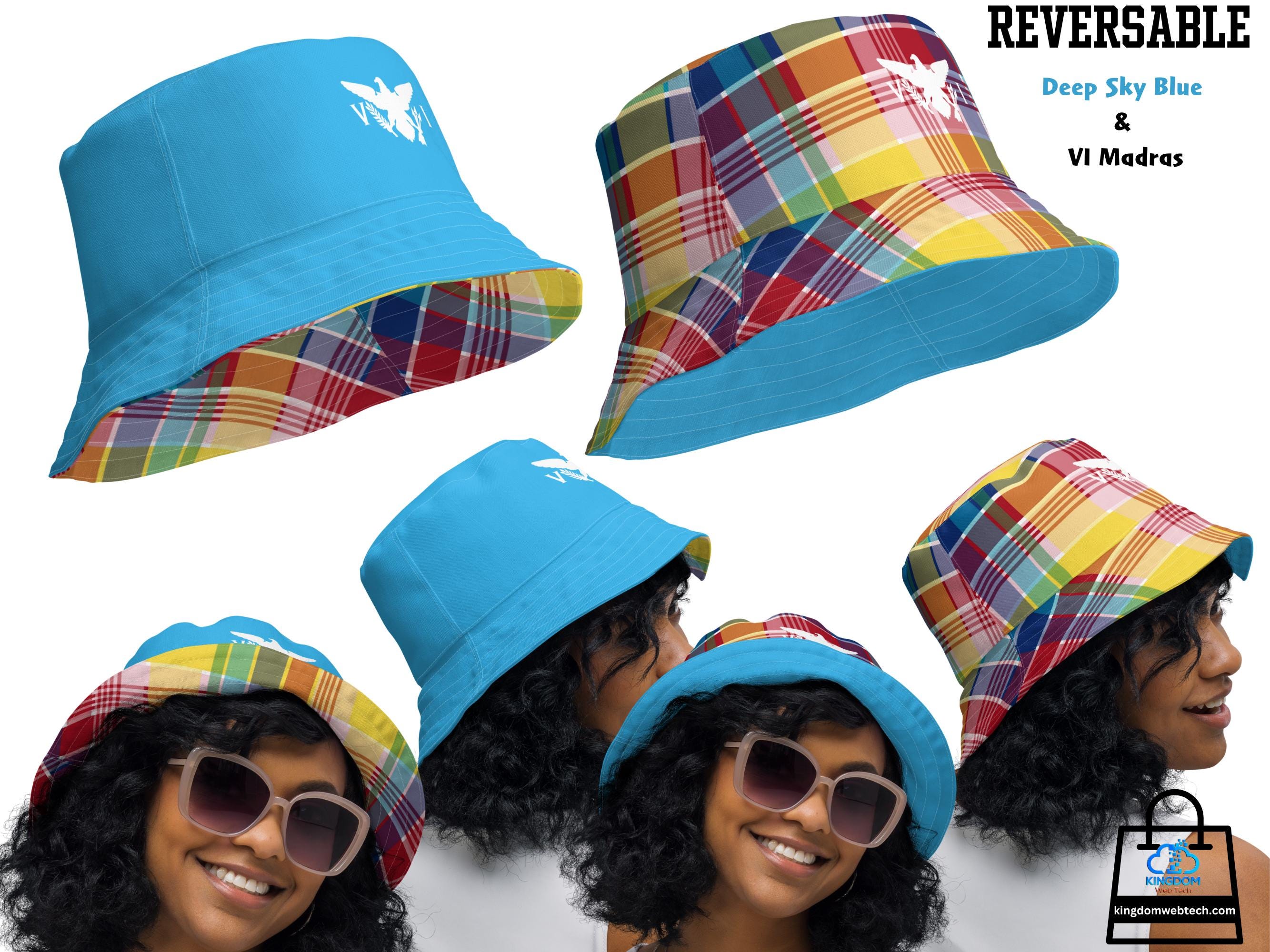US Virgin Islands Official Madras Bucket Hat | Reversible Island Style ...