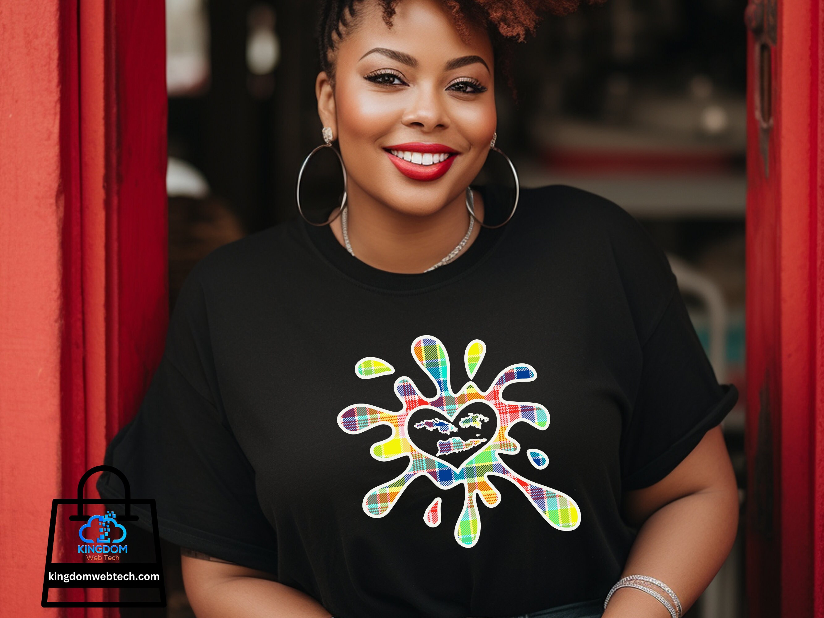 Water Splash Heart VI Madras T-shirt, VI Mommy Daughter Tee, Love ...