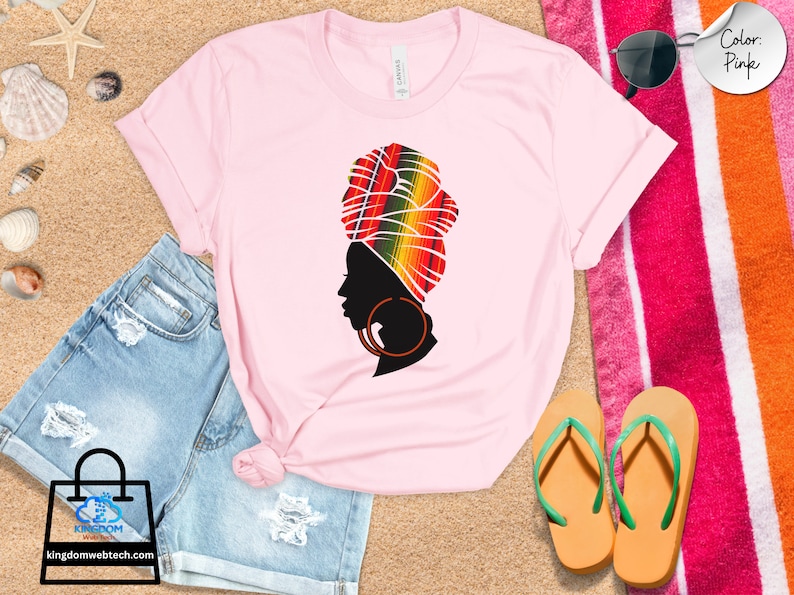 Caribbean Madras Headwrap T-shirt: Black History Cultural Shirt - Etsy
