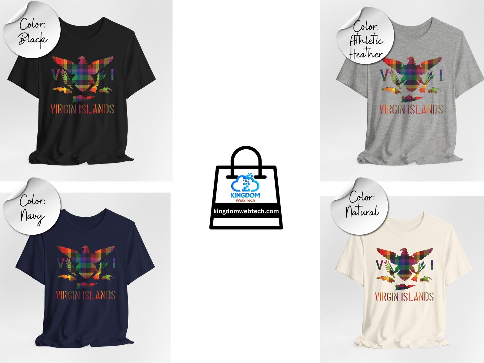 VI Madras Flag T-shirt: Virgin Islands Souvenir Tee - Etsy