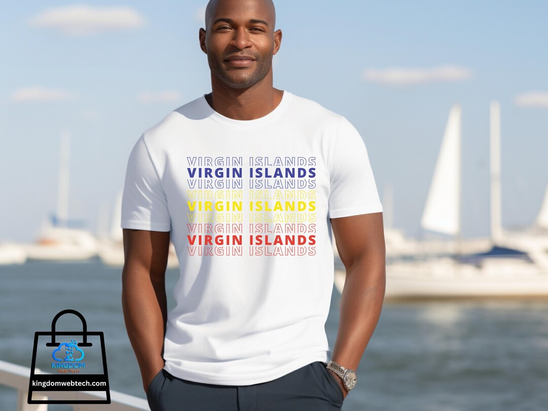 Virgin Islands T-shirt: USVI Flag Colors Vacation Tee - Etsy
