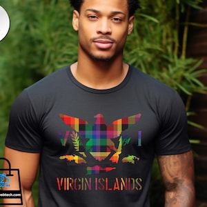 VI Madras Flag T-shirt: Virgin Islands Souvenir Tee - Etsy