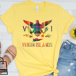 VI Madras Flag T-shirt: Virgin Islands Souvenir Tee - Etsy