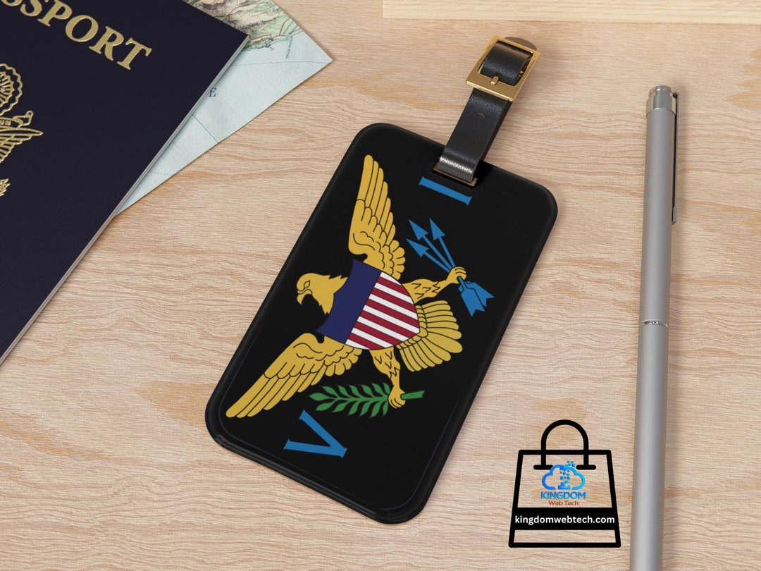 Virgin Islands Flag Luggage Tag, VI Flag Suitcase Tag, Custom Suitcase ...