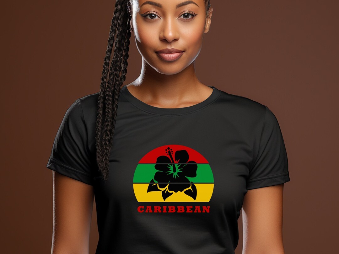 Caribbean Island Women T-shirt, Sun, Hibiscus, Flower, Traditional ...