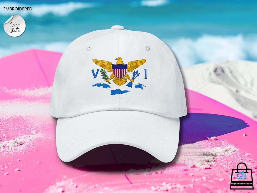 US Virgin Islands Flag Dad Hat: Embroidered VI Pride Baseball Cap - Etsy