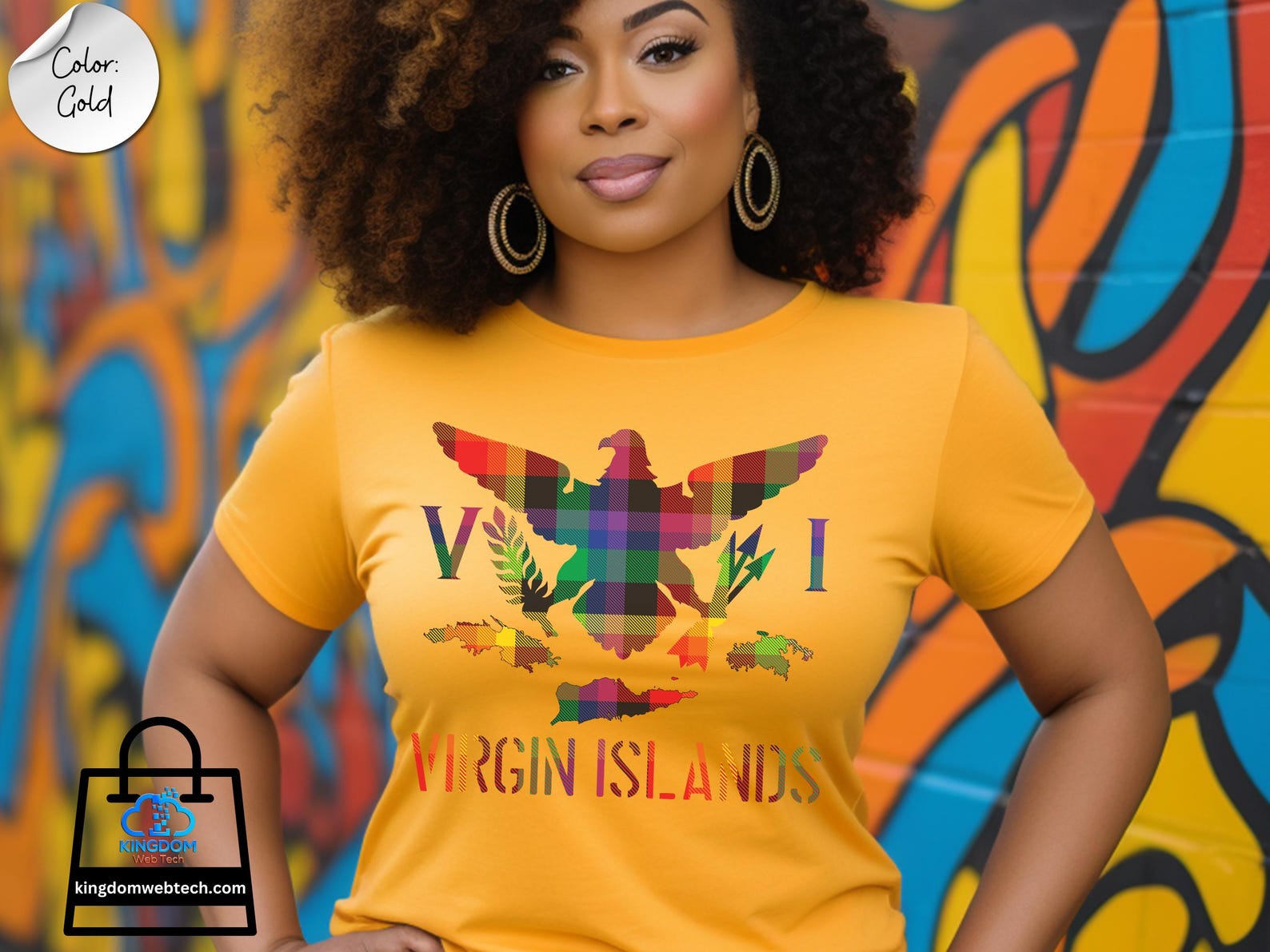VI Madras Flag T-shirt: Virgin Islands Souvenir Tee - Etsy