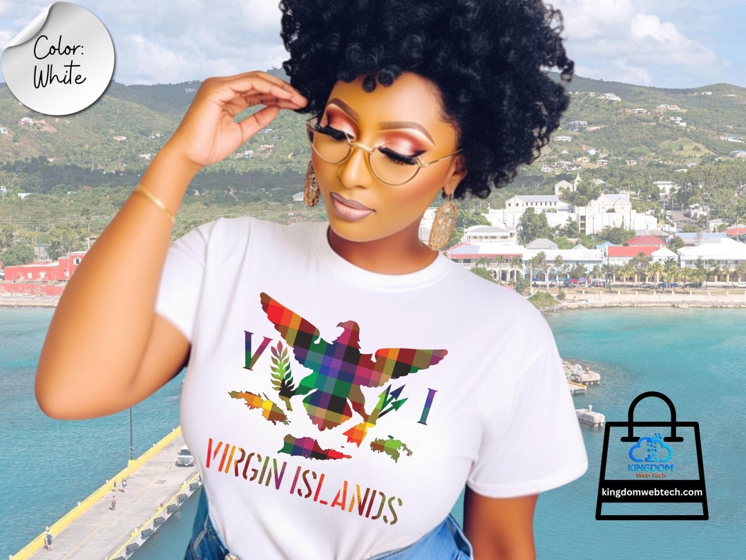 VI Madras Flag T-shirt: Virgin Islands Souvenir Tee - Etsy
