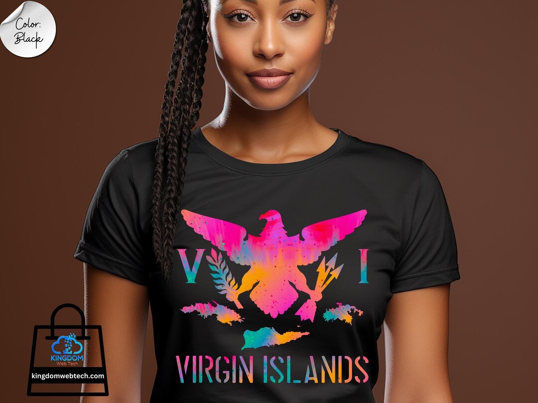 Virgin Islands Paint Splash Flag T-shirt, USVI Flag T-shirt, Virgin ...