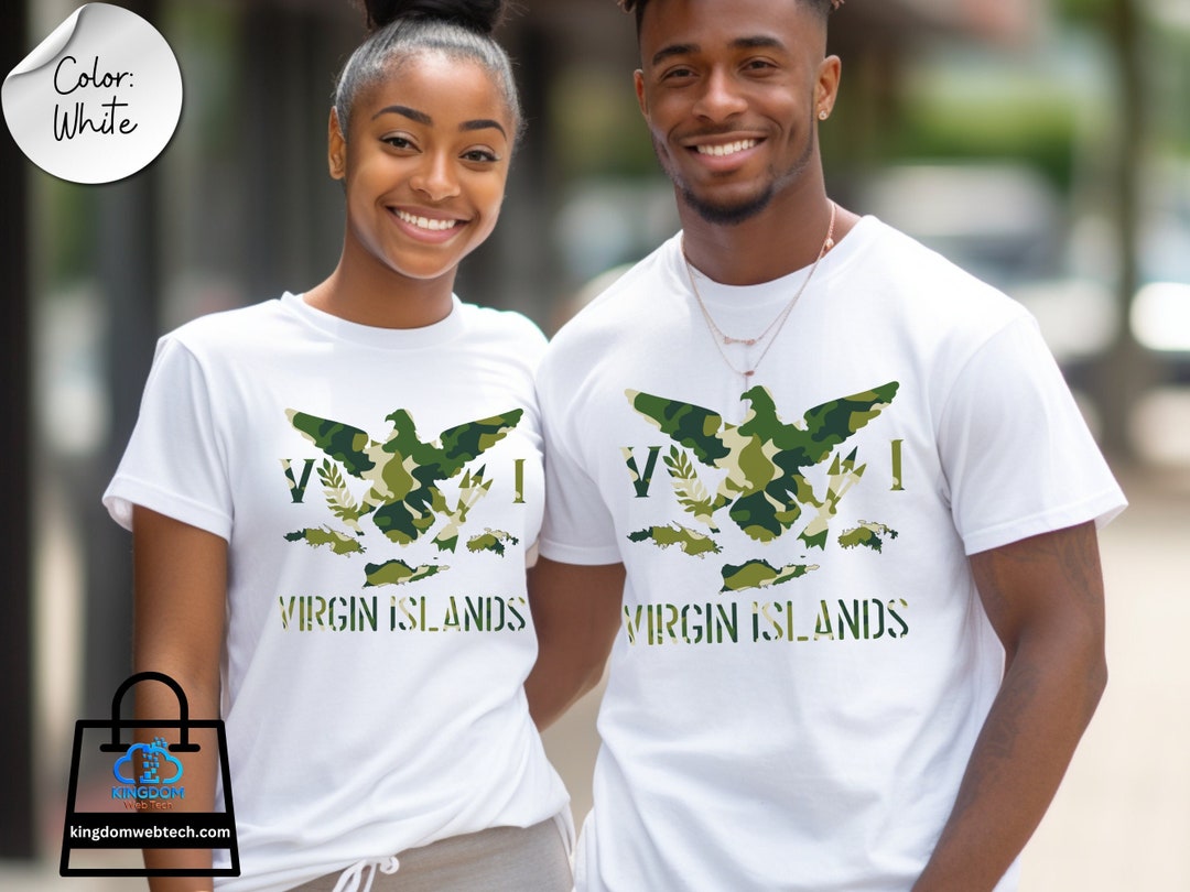 Virgin Islands Flag T-shirt, Virgin Islands Camouflage T-shirt, Love ...