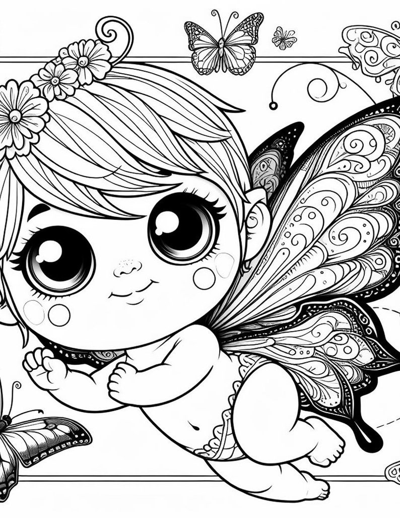Fairyland Delight: 25-page Fairy Coloring Book With Adorable Intricate ...