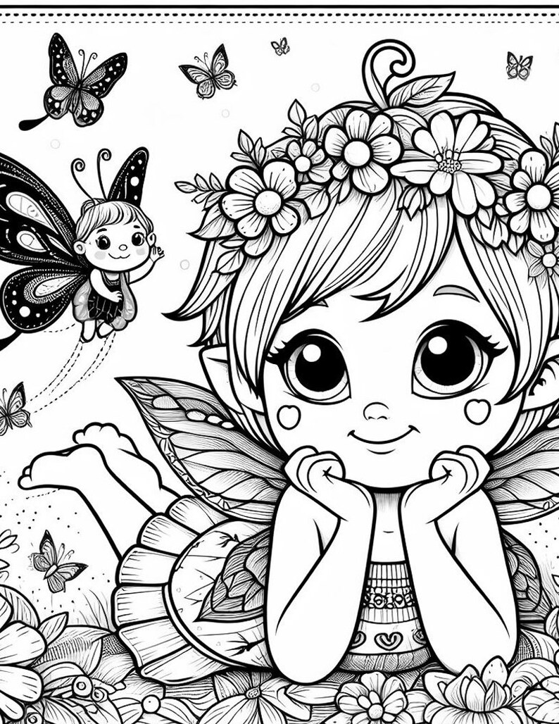 Fairyland Delight: 25-page Fairy Coloring Book With Adorable Intricate ...