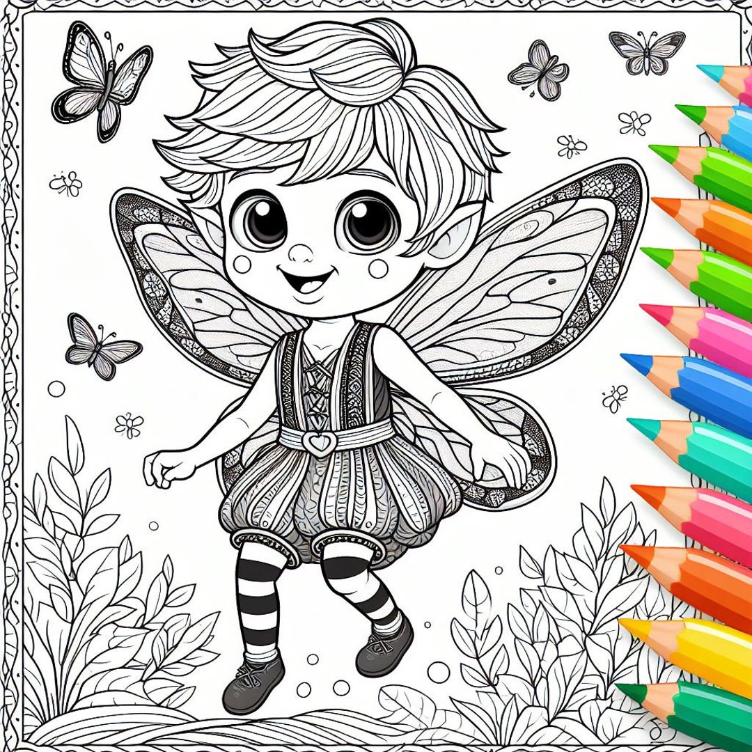 Fairyland Delight: 25-page Fairy Coloring Book With Adorable Intricate ...