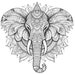 50 Printable Coloring Pages Mandala Elephants, Mindful, Calming ...