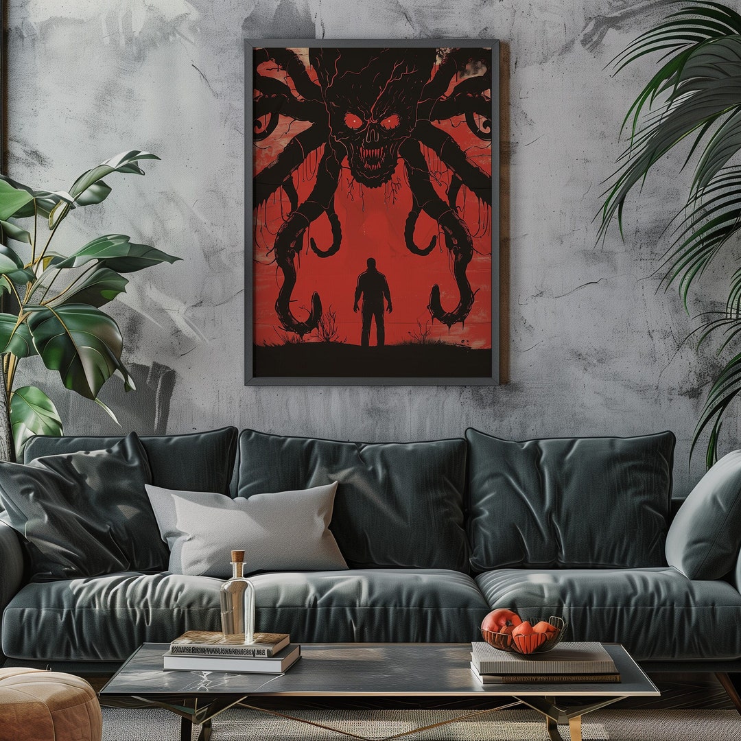 Monstrous Entity Encounter Art Print - Vintage Movie Poster - Striking ...