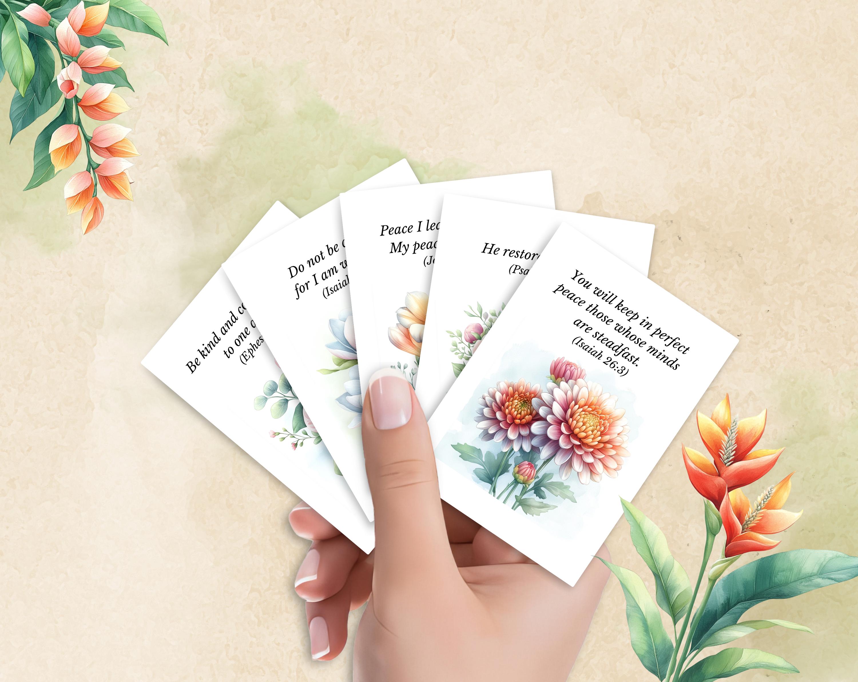 Bible Verse Affirmation Cards | Printable Scripture-based Encouragement ...