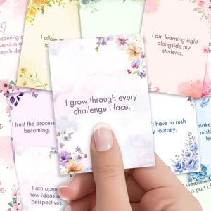 Teacher Affirmation Cards: Printable Growth Mindset Quotes (digital ...