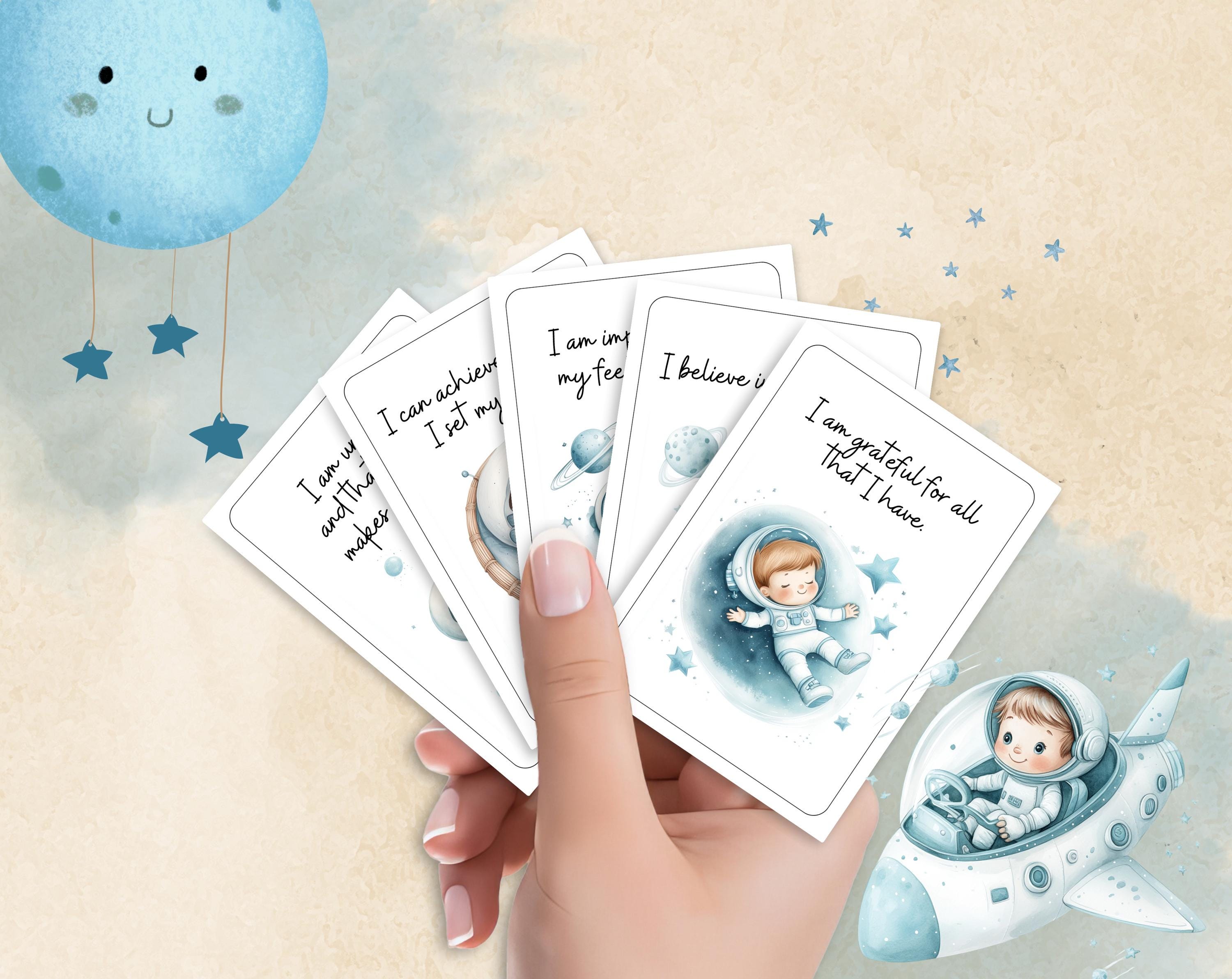 Positive Affirmation Cards for Kids | Astronaut Theme | Printable ...