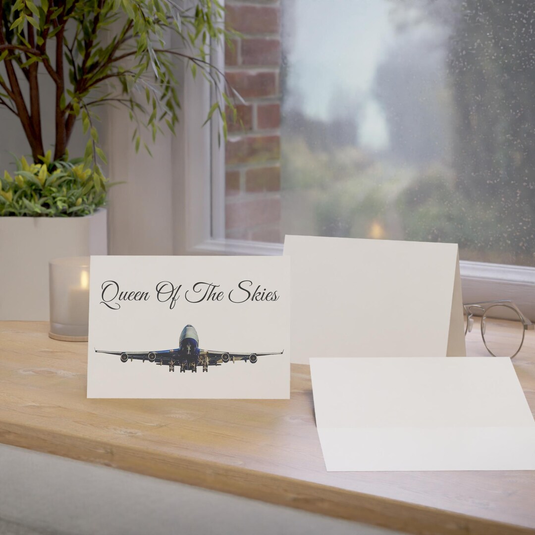 Greeting Cards With 747 Queen of the Skies Jumbo Jet Aeroplane ...