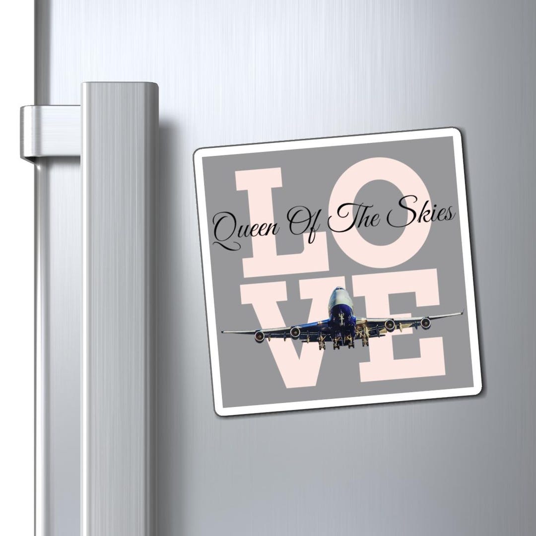 Vinyl Magnets With 747 Queen of the Skies Jumbo Jet Aeroplane ...
