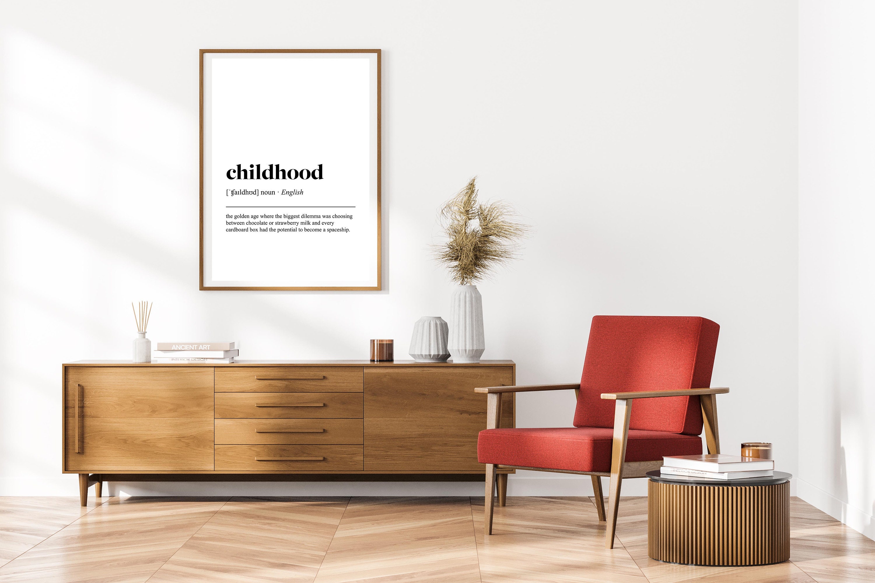 Childhood Definition Print Childhood Art Definition Printable Digital ...