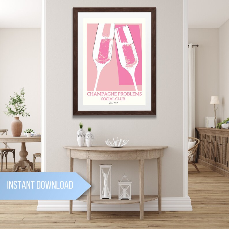 Taylor Swift Champagne Problems Digital Poster Pink Pop Art Aesthetic ...