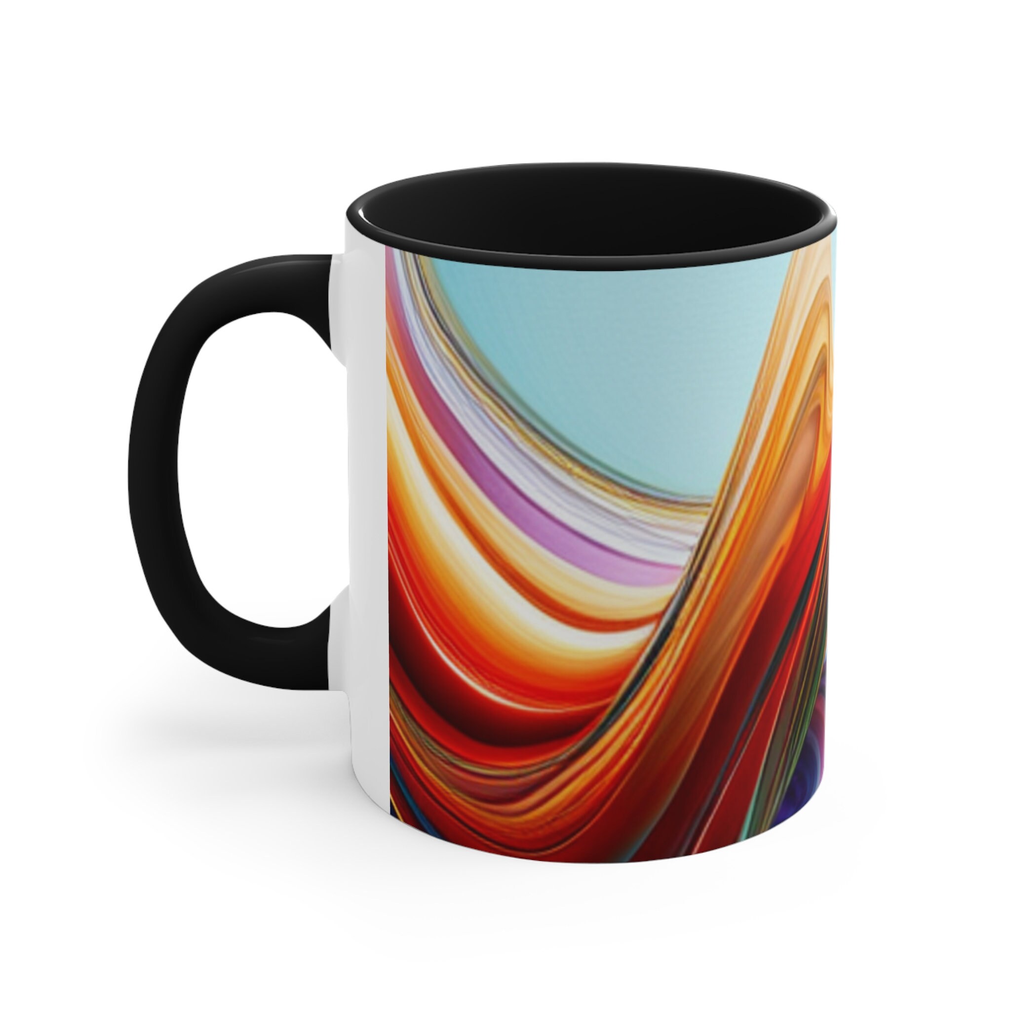 Artistic Aura: Bespoke Abstract Art Coffee Mug, 11oz - Etsy