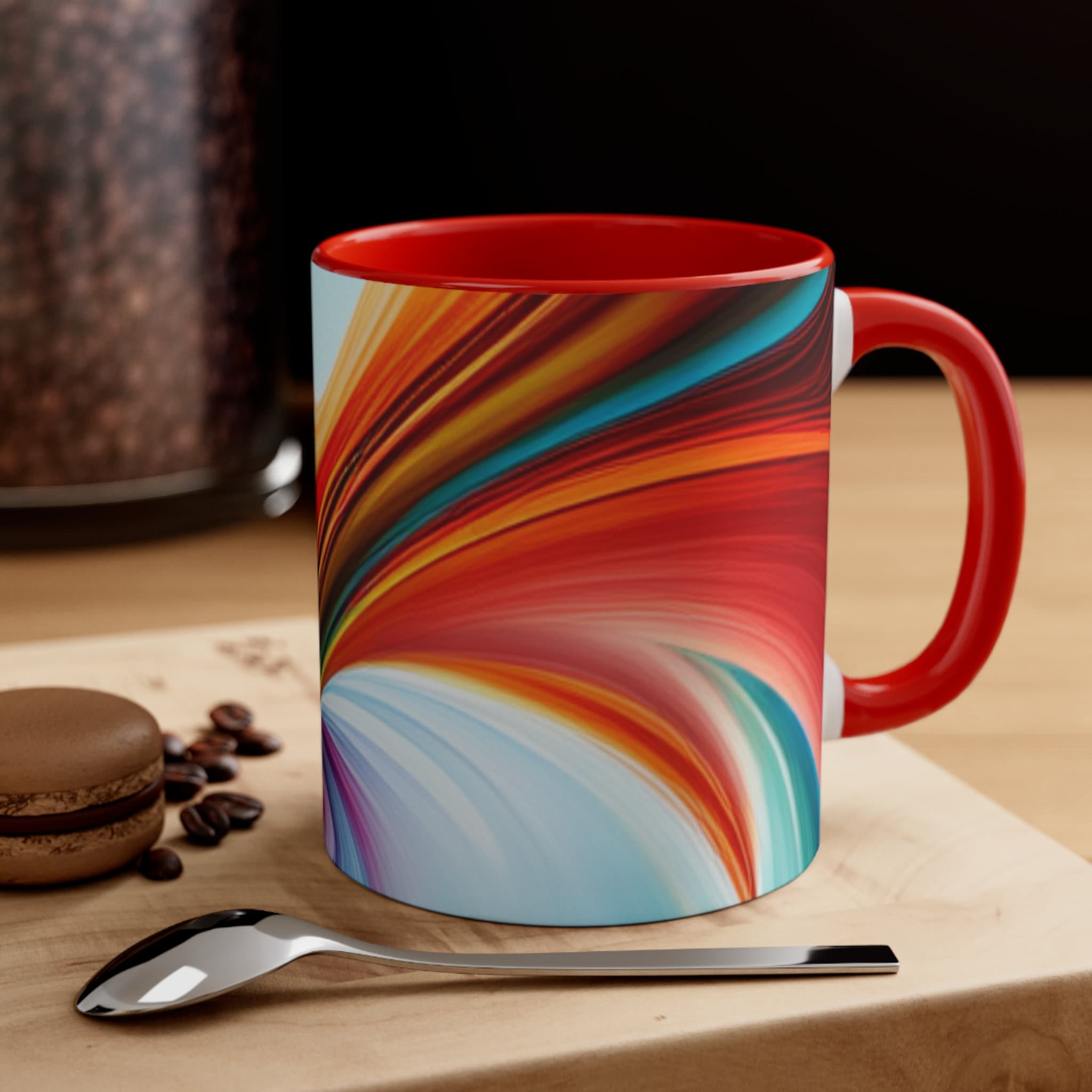 Artistic Aura: Bespoke Abstract Art Coffee Mug, 11oz - Etsy