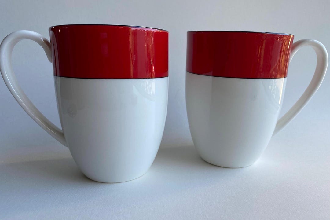 Set of Two Kate Spade Lenox Rutherford Circle Collection Red and White ...