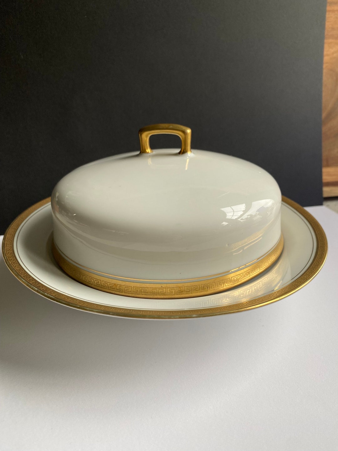 Vintage Maria Theresia Carlsbad China Covered Dish: Gold Greek Key ...