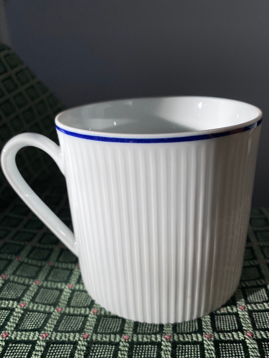 White and Blue Prisma Mug BLUE LINE VIENNA Mug Only - Etsy