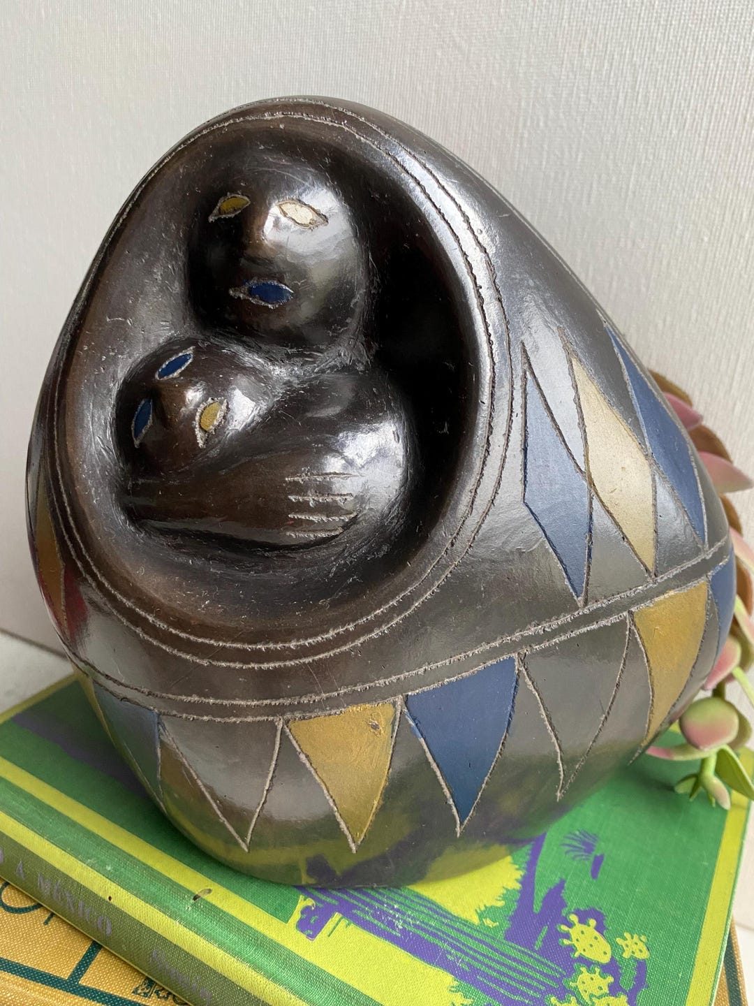 Mexican FOLK ART POTTERY Modern Folk Art Mother and Child Madonna ...