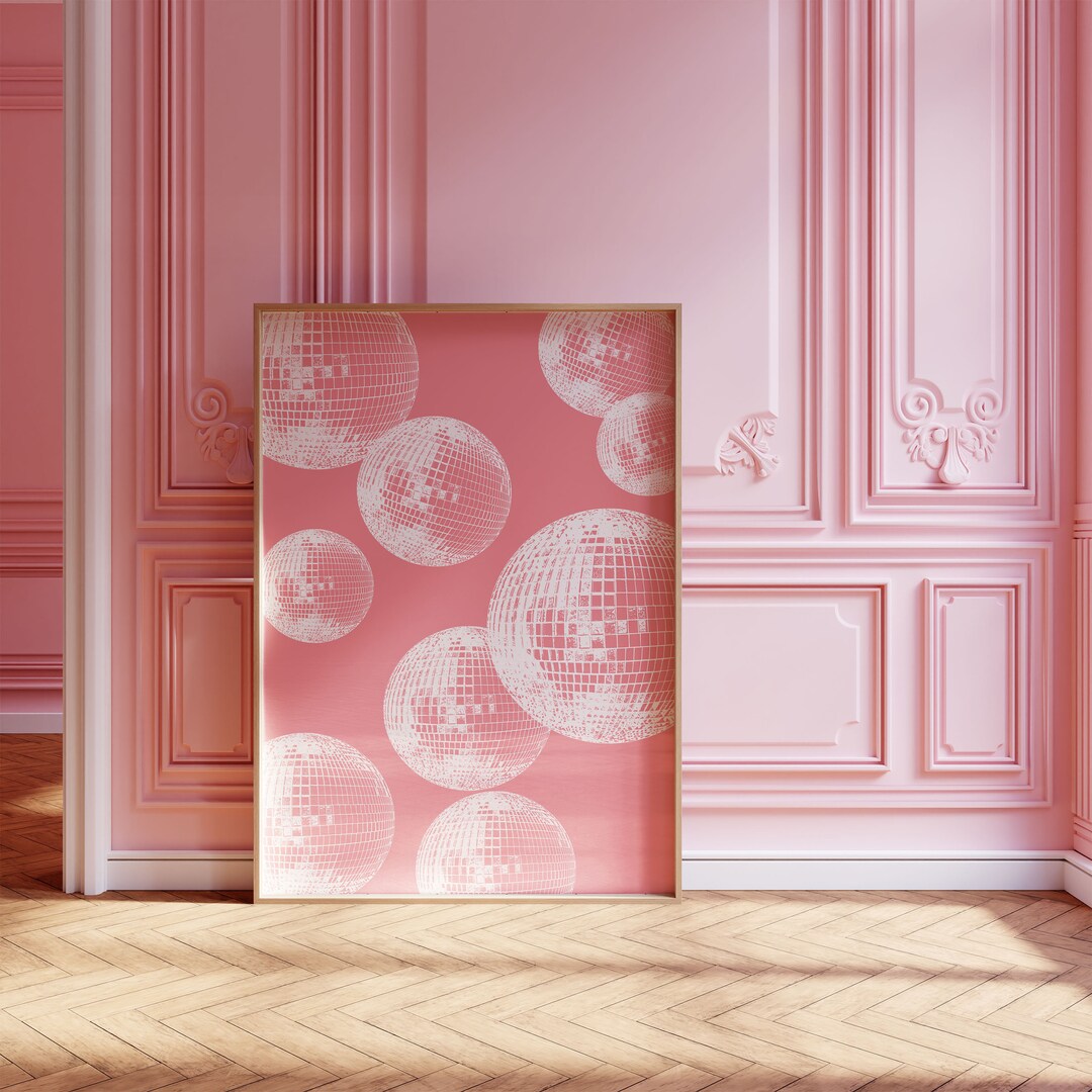 Groovy 70s Disco Ball Digital Art - Retro Vibes for Living Room ...